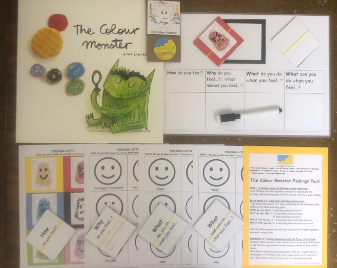 The Colour Monster Feeling Word Posters - Etsy Australia