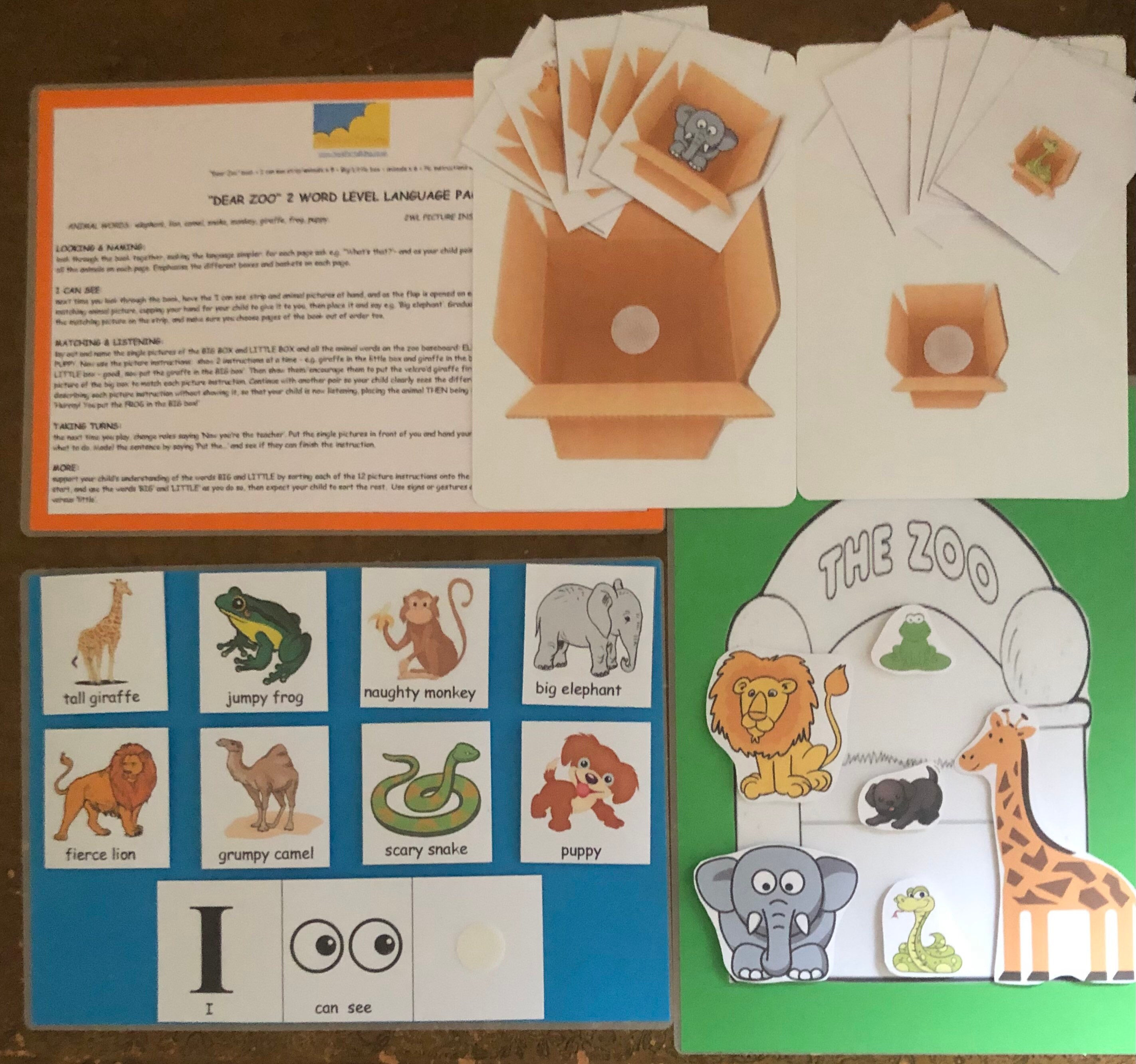 Dear Zoo 2 Word Level Picture Pack (no Book) - Etsy UK
