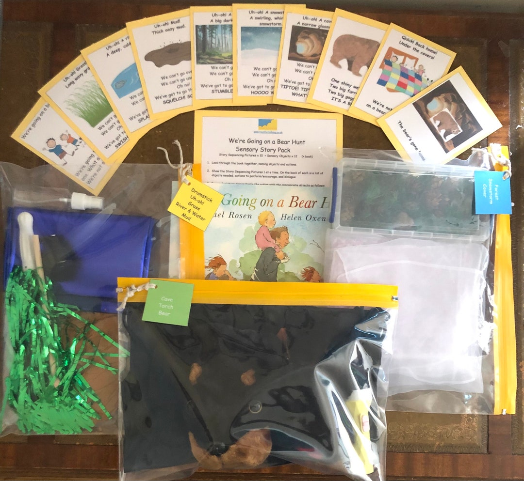 Were Going on a Bear Hunt Sensory Story Pack With Paperback Book - Etsy
