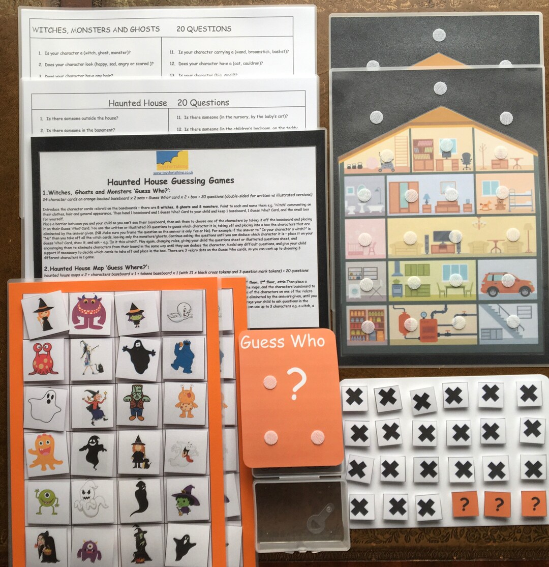 Haunted House Guess Who and Guess Where Games - Etsy