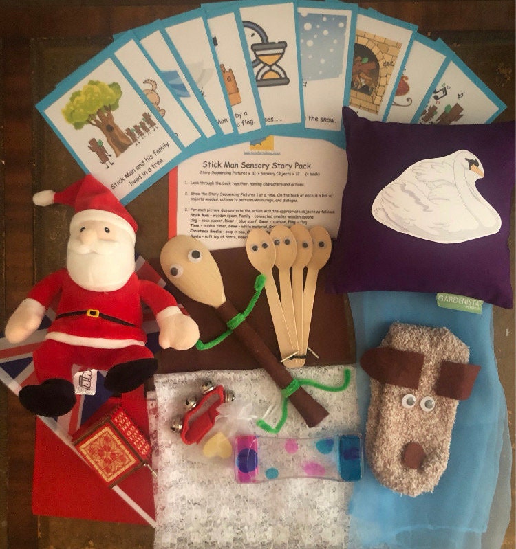 Stick Man Sensory Story Pack With Paperback Book - Etsy