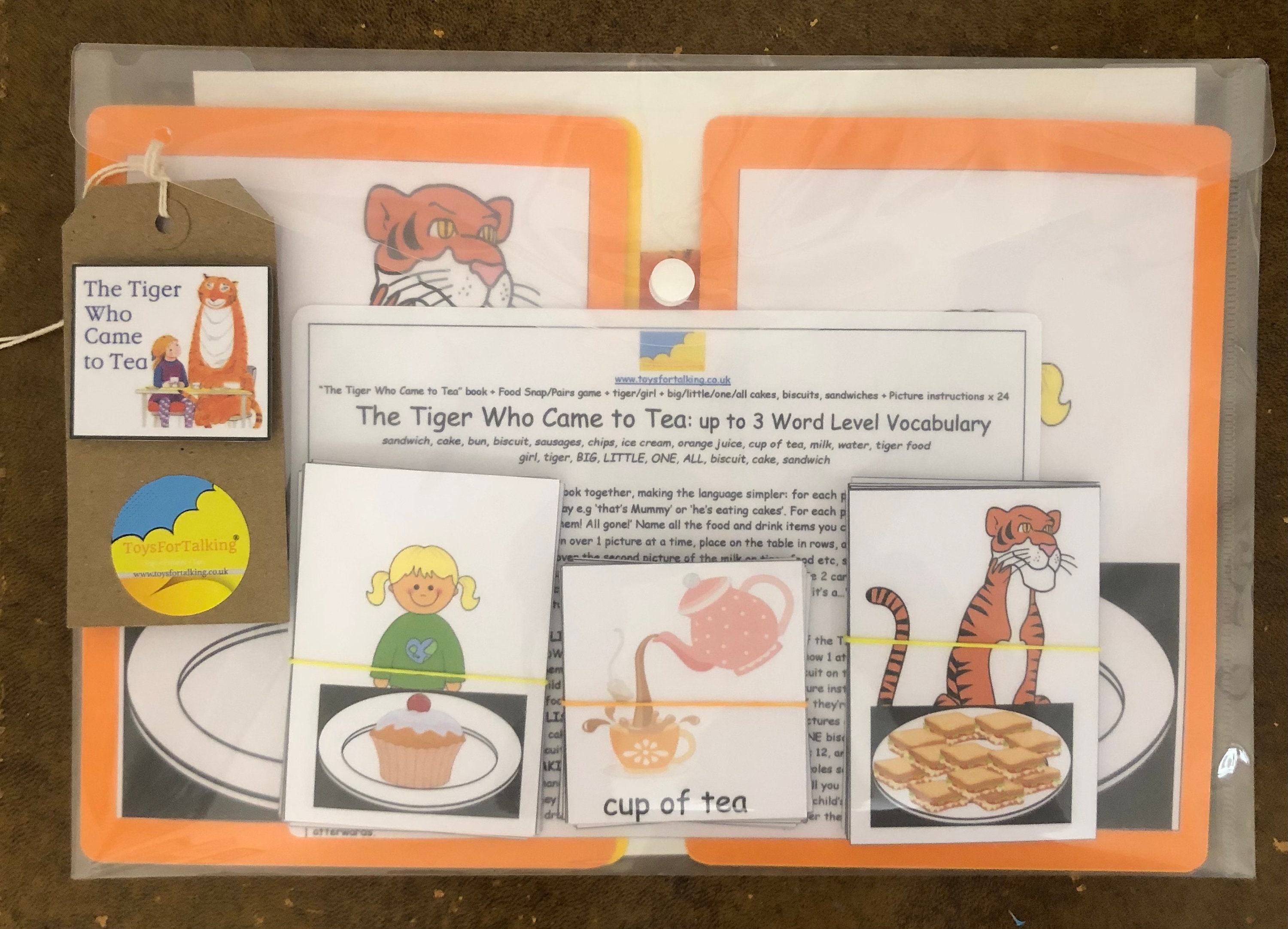 The Tiger Who Came to Tea 3 Word Level Pack With Paperback Book - Etsy UK