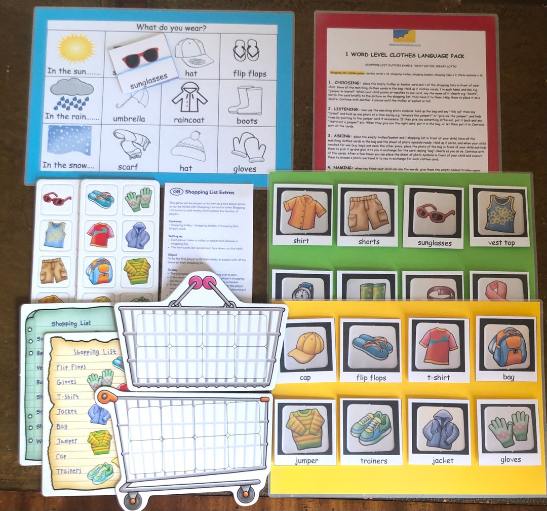 1 Word Level Clothes Vocabulary Pack - Etsy