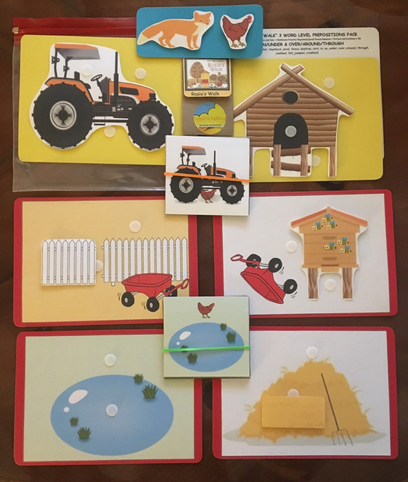 Rosie's Walk 3 Word Level Prepositions Pack WITHOUT THE BOOK - Etsy