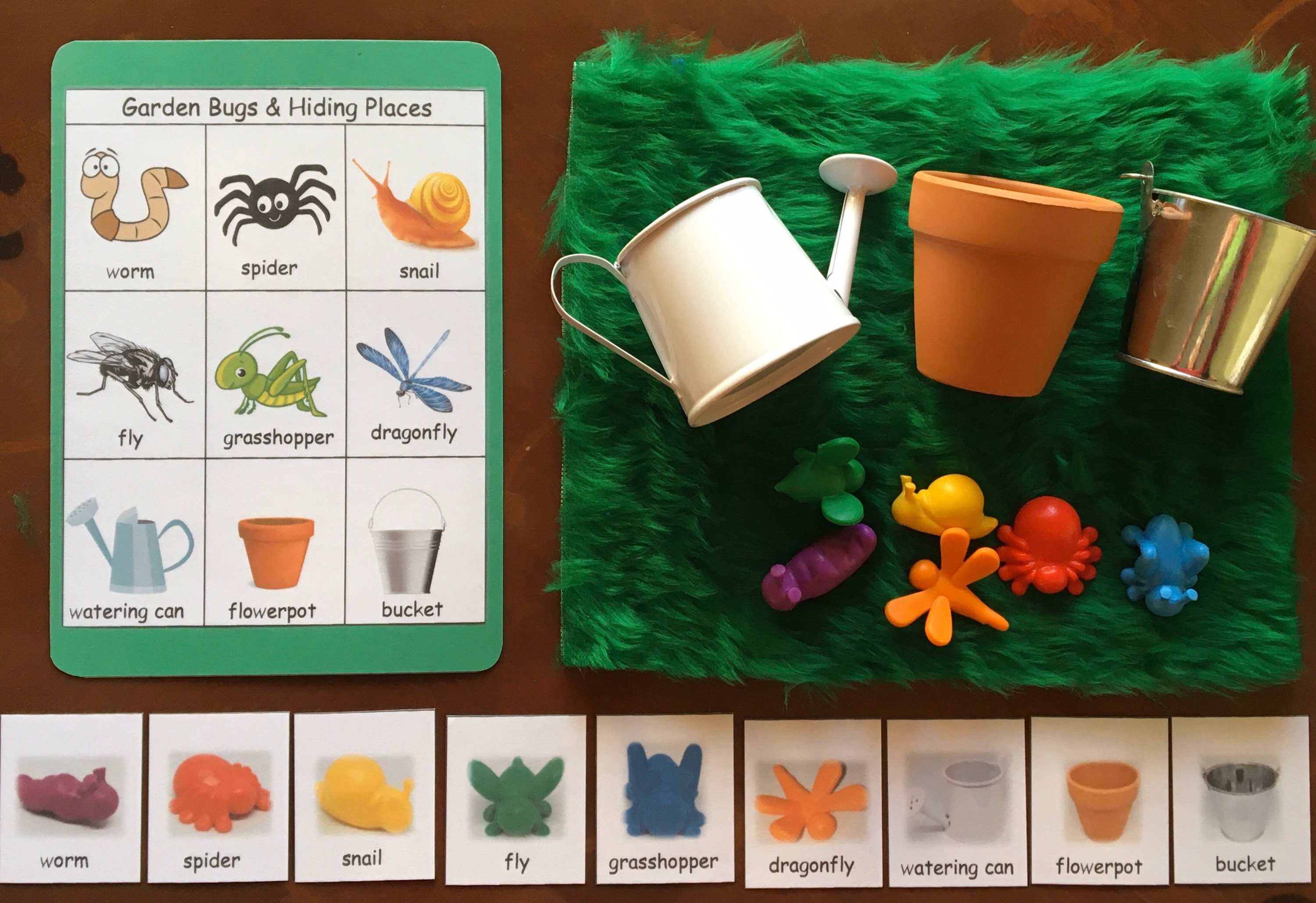 Bugs in the Garden Prepositions Pack, 3 Word Level, - Etsy
