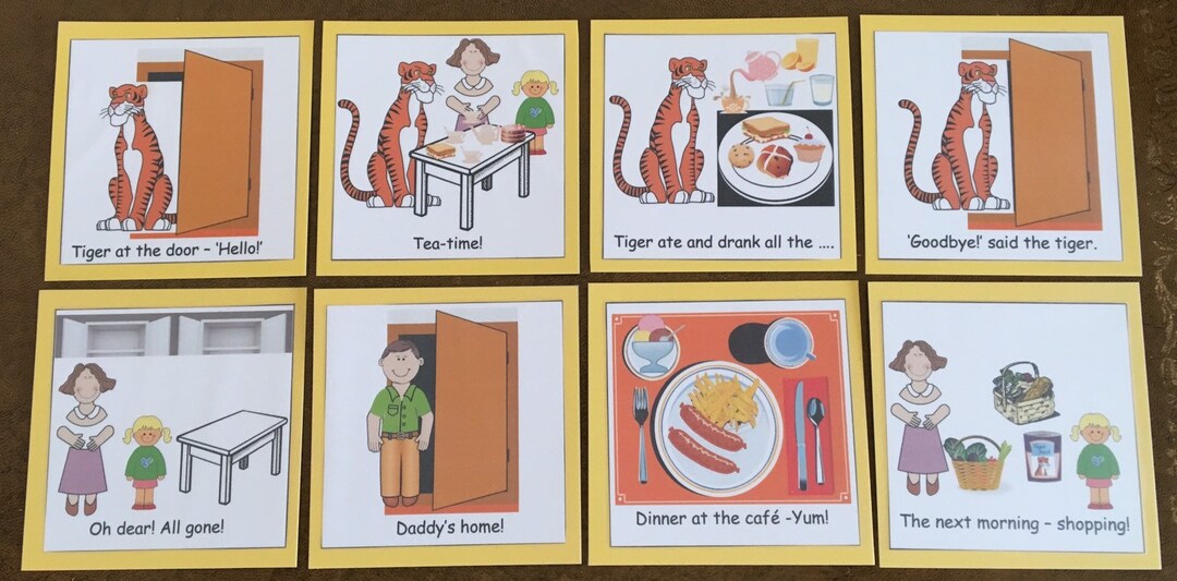The Tiger Who Came to Tea Sequencing Pack - Etsy