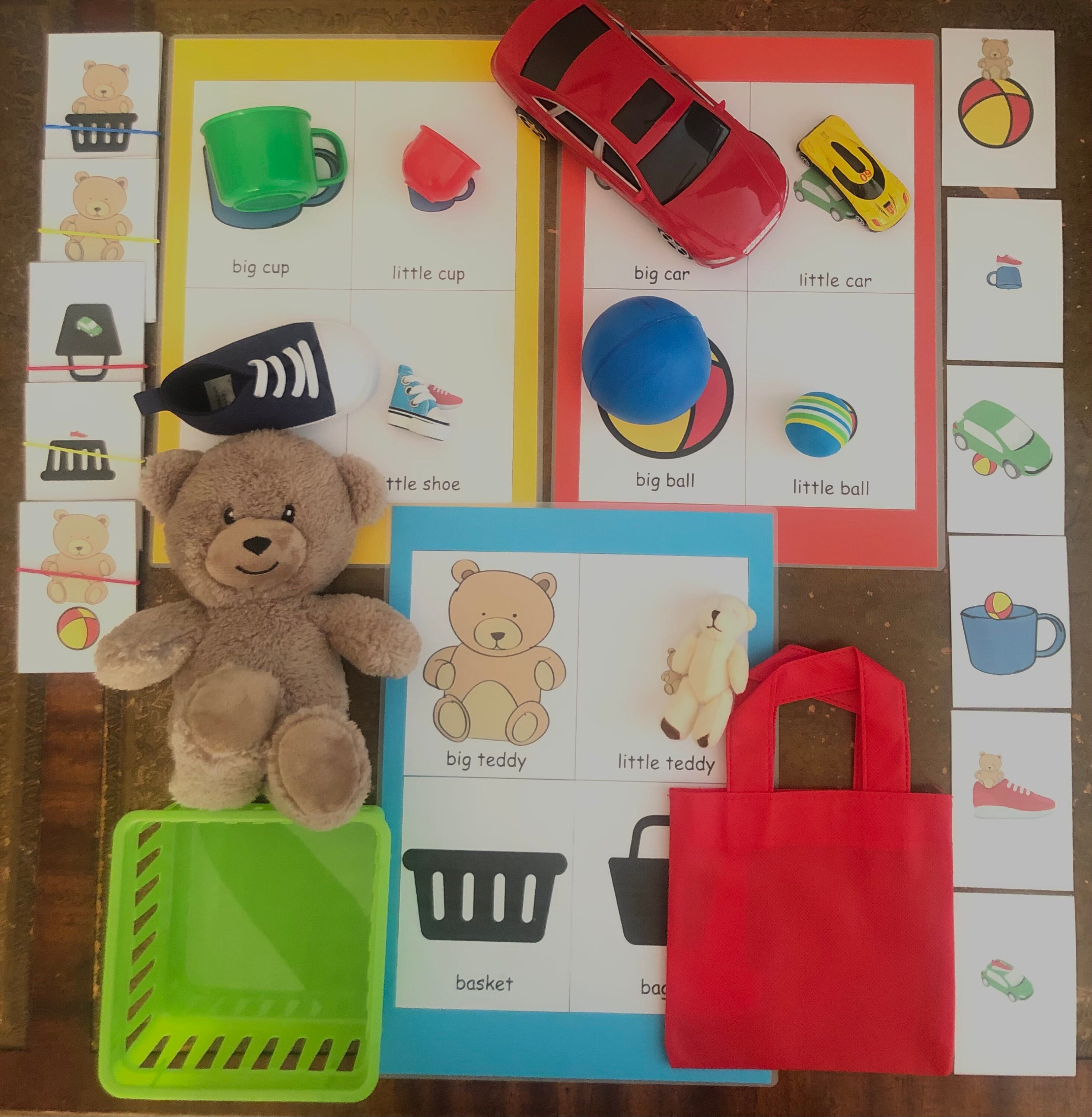 Big and Little Objects and Pictures 4 Word Level Pack - Etsy