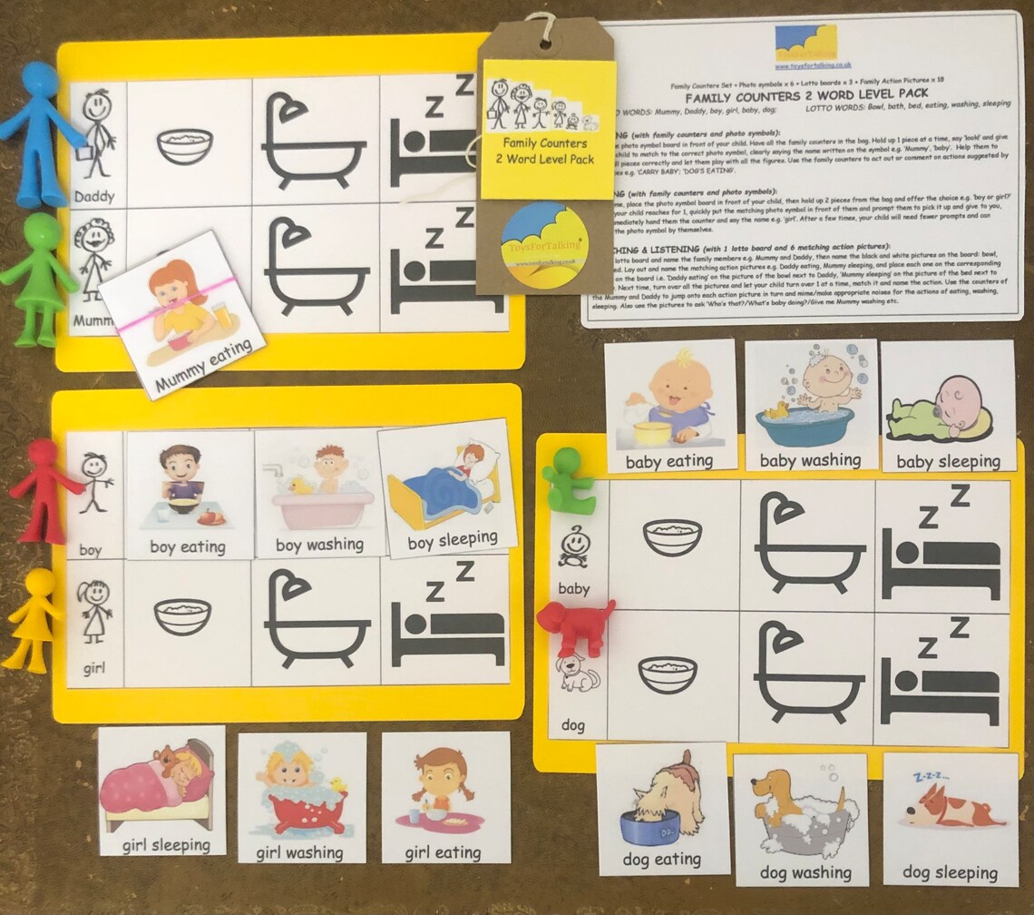 Family Counters 2 Word Level Pack - Etsy