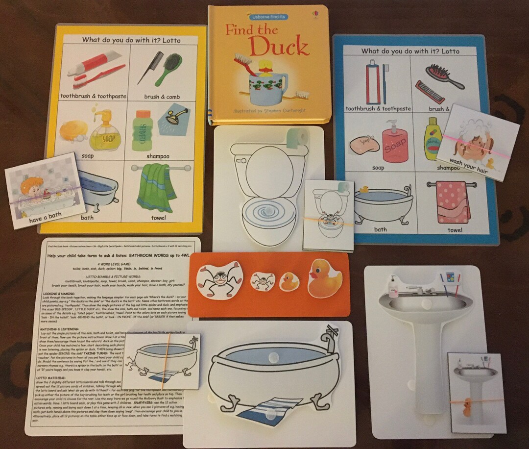Find the Duck 4 Word Level Pack With Board Book - Etsy