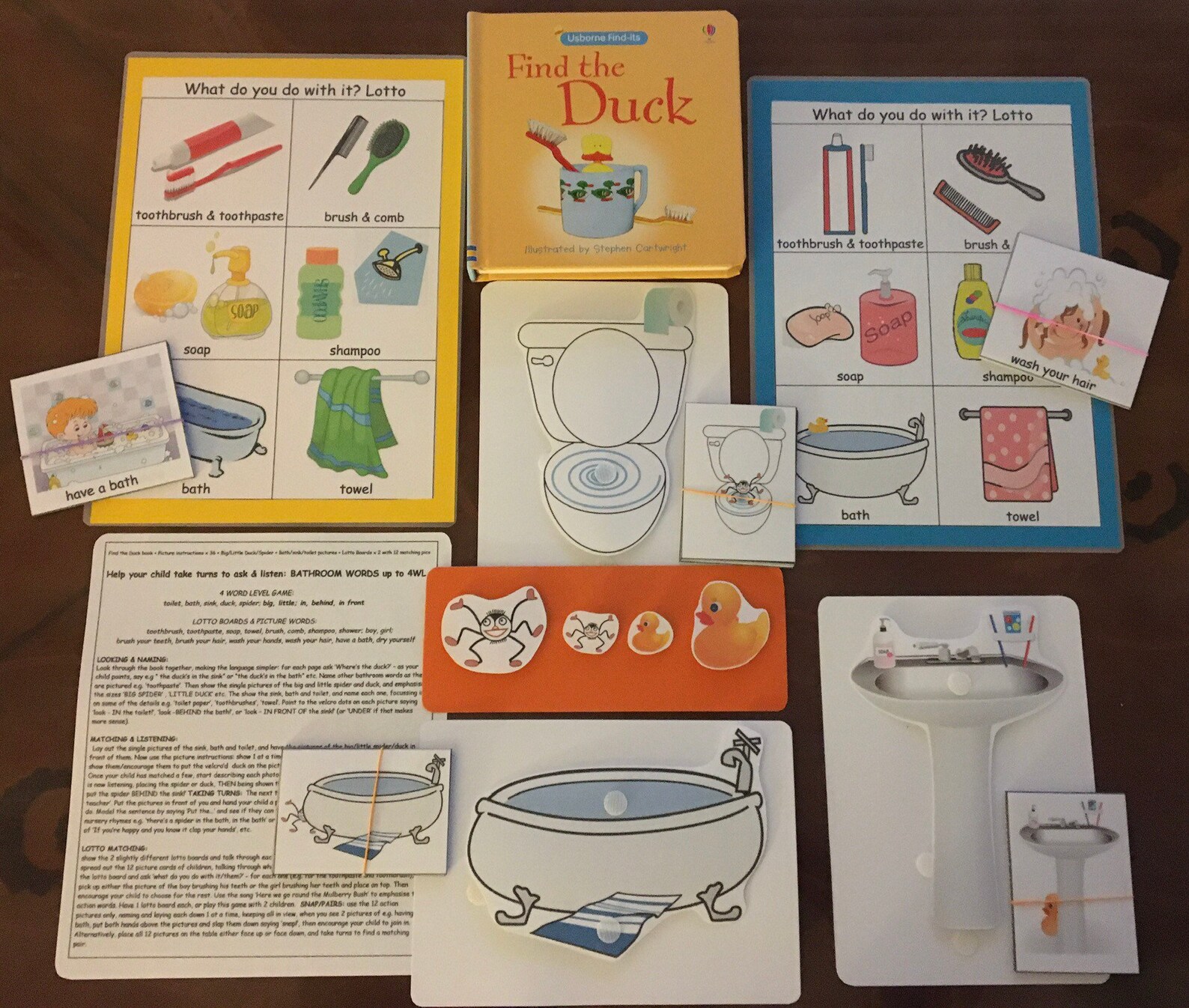 Find the Duck 4 Word Level Pack With Board Book - Etsy