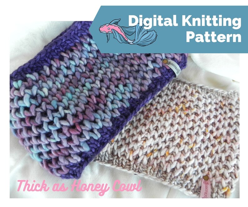 Thick as Honey Cowl Pattern Digital Pdf Knitting Pattern - Etsy
