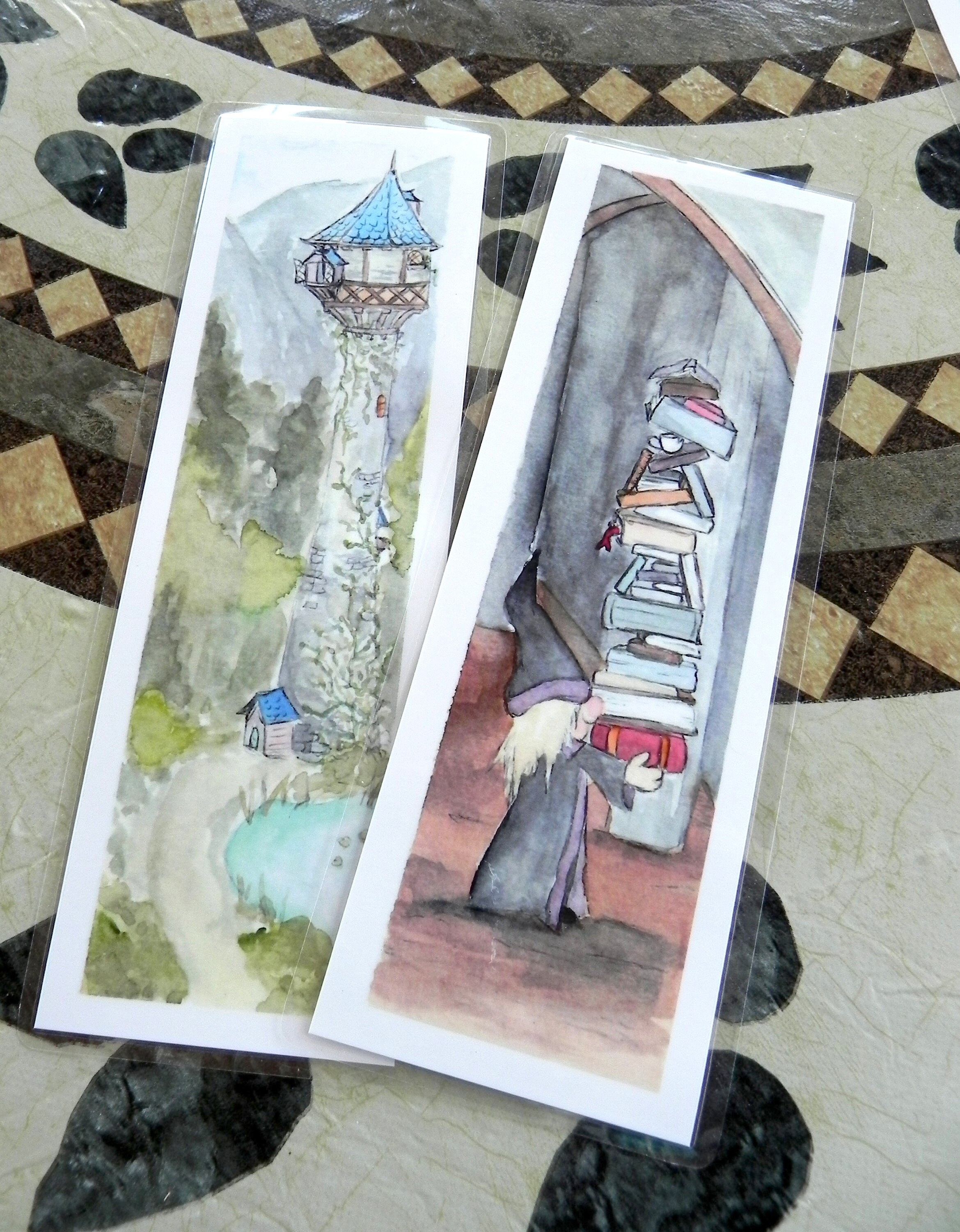 Printed Watercolor Bookmarks, Single or Set, Laminated - Etsy