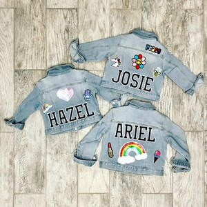 Personalized Girls Denim Jacket | Custom Kids Jean Jacket | Designed ...