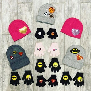 Custom Kids Winter Hat With Patches | Personalized Kids Hat - Etsy