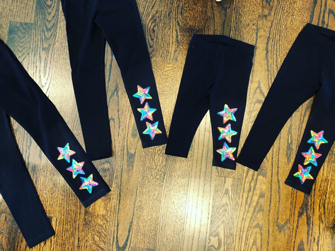 Custom Girls Leggings | Personalized Leggings Designed With Patches - Etsy