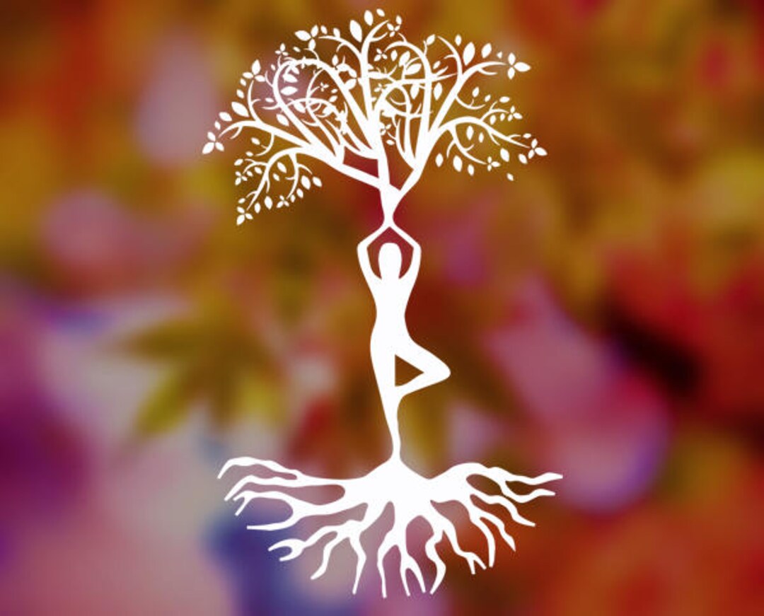 Yoga Pose Tree of Life Boho Car Decal Laptop Vinyl Yoga Sticker ...
