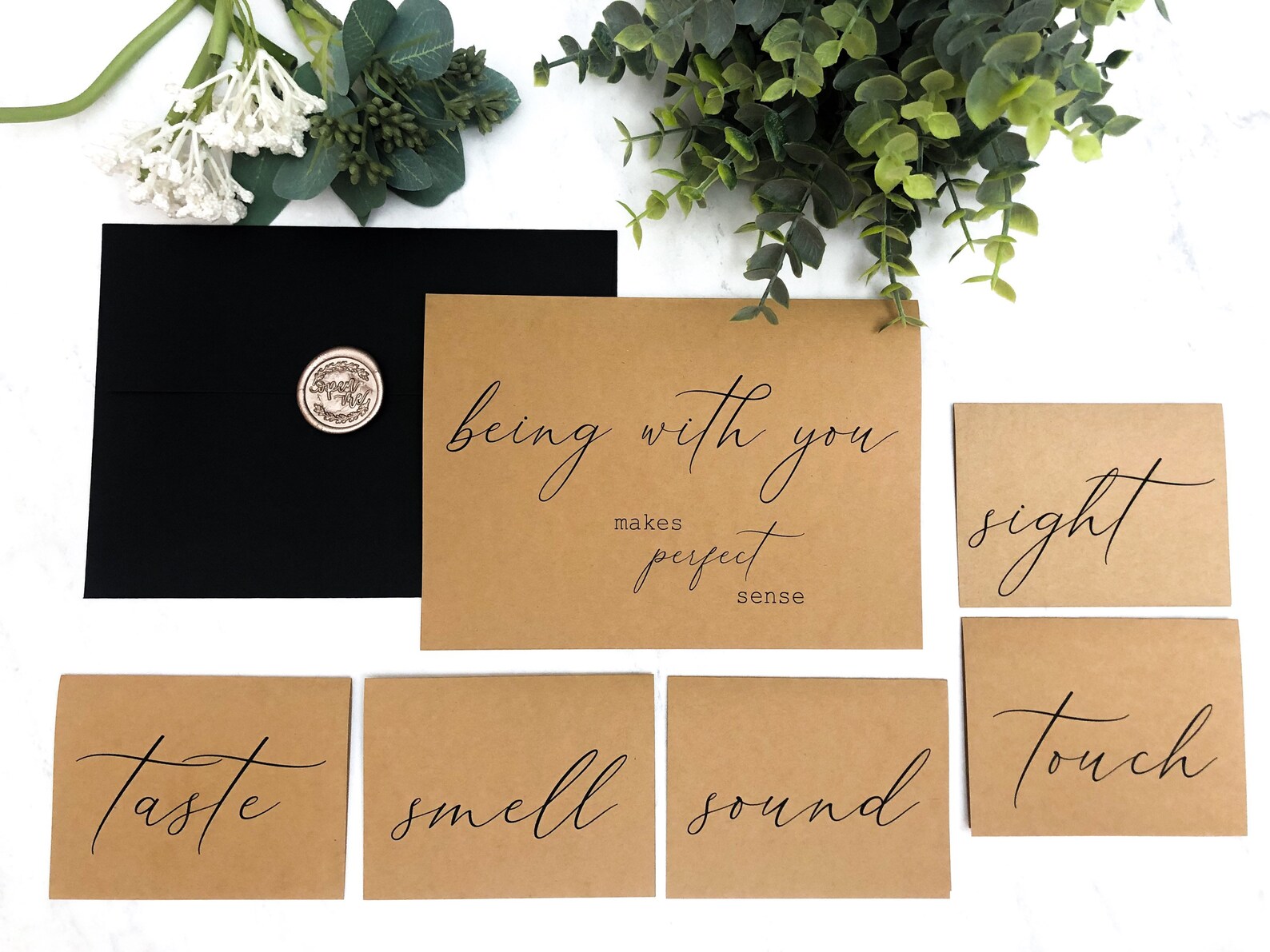 5 Senses Card Set Being With You Makes Perfect Sense Gift - Etsy