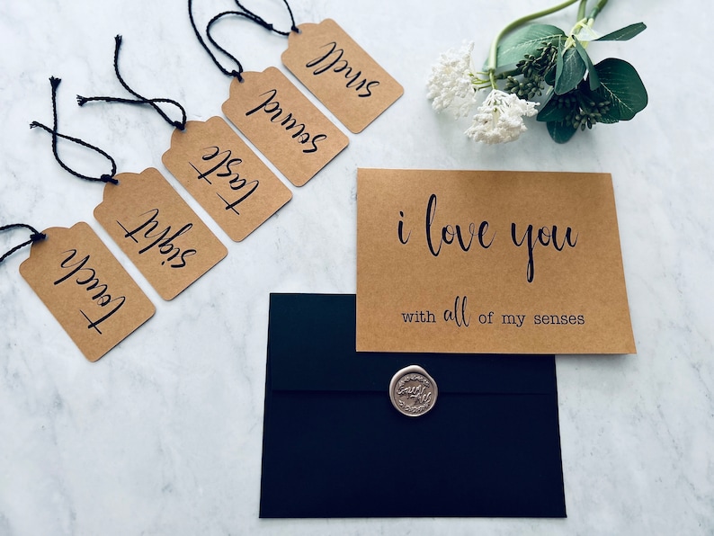 5 Senses Card Set Being With You Makes Perfect Sense I - Etsy