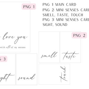 5 Senses Card Set Being With You Makes Perfect Sense I - Etsy