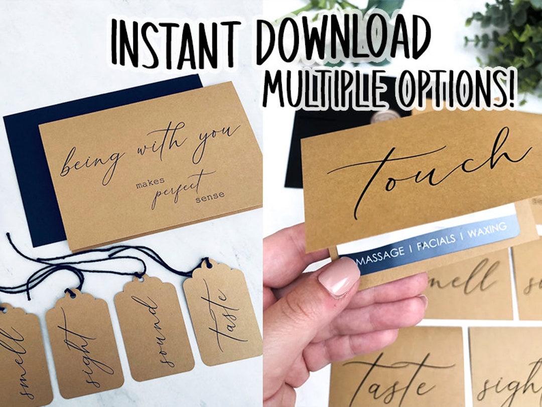 5 Senses Card Set Being With You Makes Perfect Sense I - Etsy