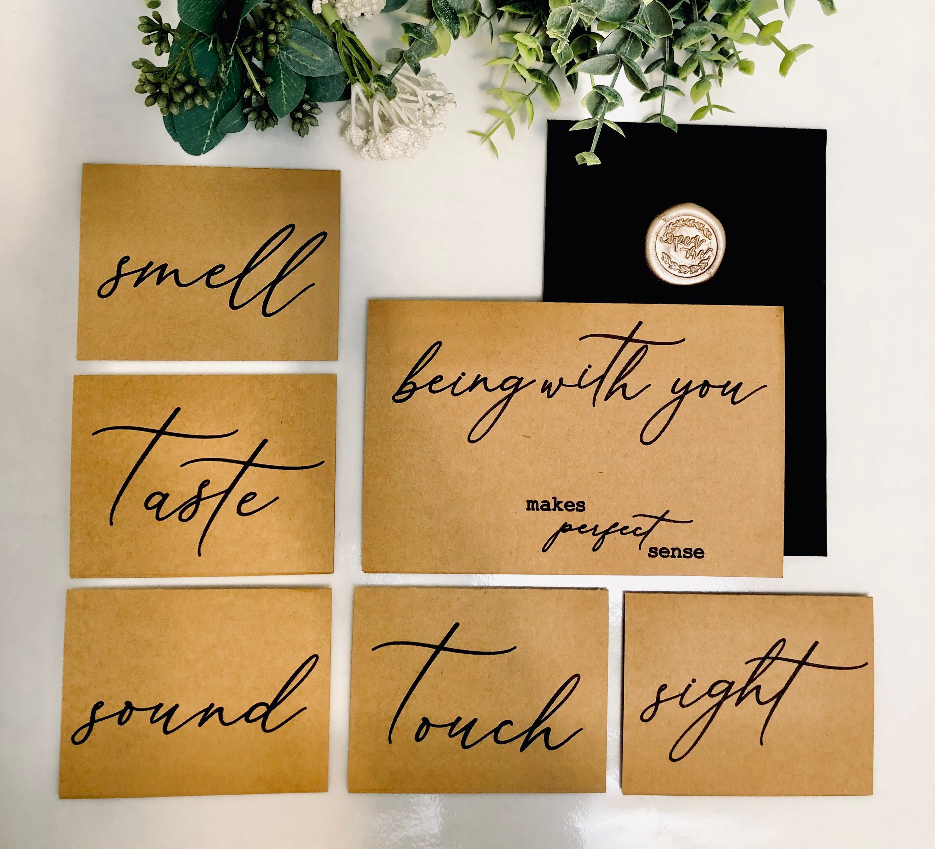 5 Senses Card Set Being with you makes perfect sense Gift | Etsy