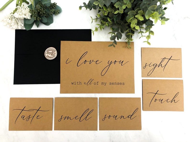 5 Senses Card Set Being With You Makes Perfect Sense I - Etsy