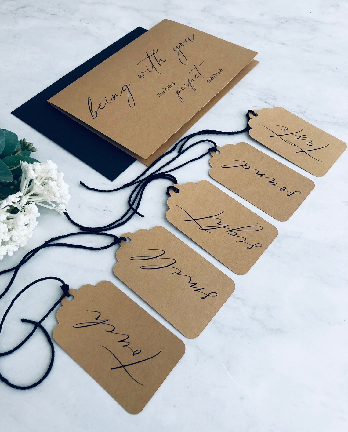 5 Senses Card Set Being With You Makes Perfect Sense I - Etsy