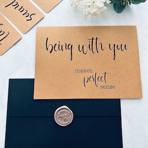 5 Senses Card Set - Being With You Makes Perfect Sense - Gift for Him ...