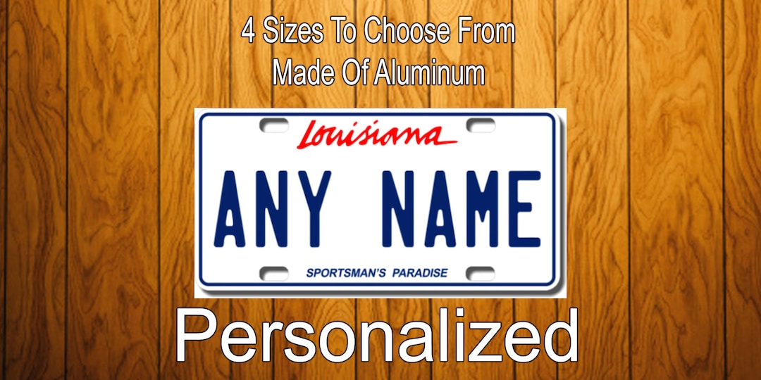 Louisiana Personalized License Plate, Sportsman Novelty License Plate ...