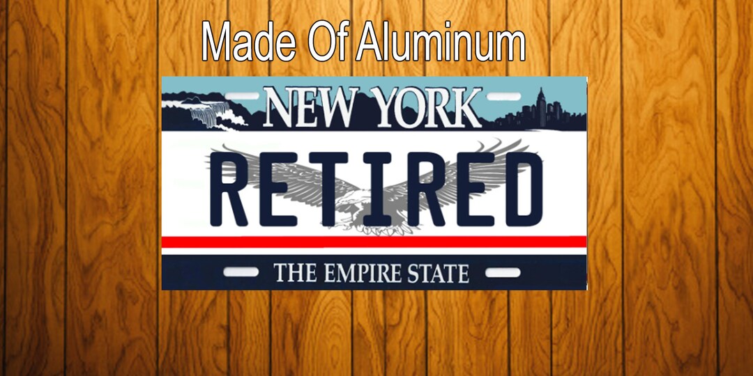 New York License Plate - Retired License Plate - Firefighter Red Lives ...