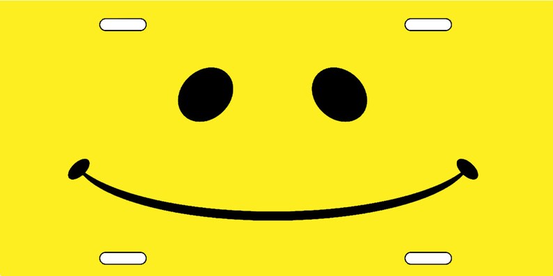 Personalized Smiley Face Emoji License Plate, Emoji License Plate, 4 ...
