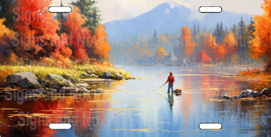 Fly Fishing License Plate | Bicycle License Plate | Golfcart ...