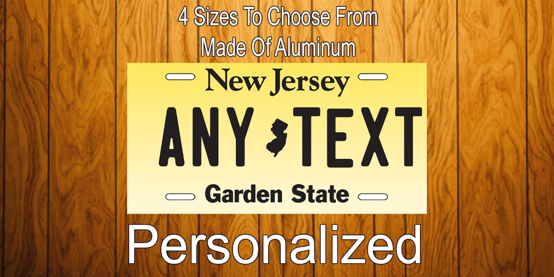 New Jersey Personalized License Plate - Vanity License Plate - Novelty ...