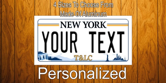 New York License Plate Personalized T & LC Novelty License - Etsy