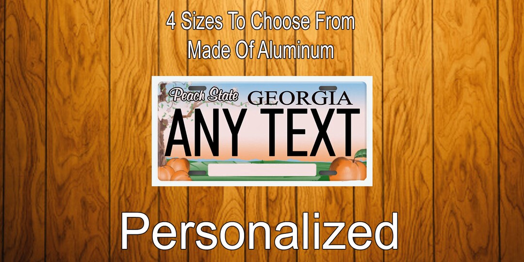 Georgia Personalized License Plate - Georgia Vanity License Plate ...