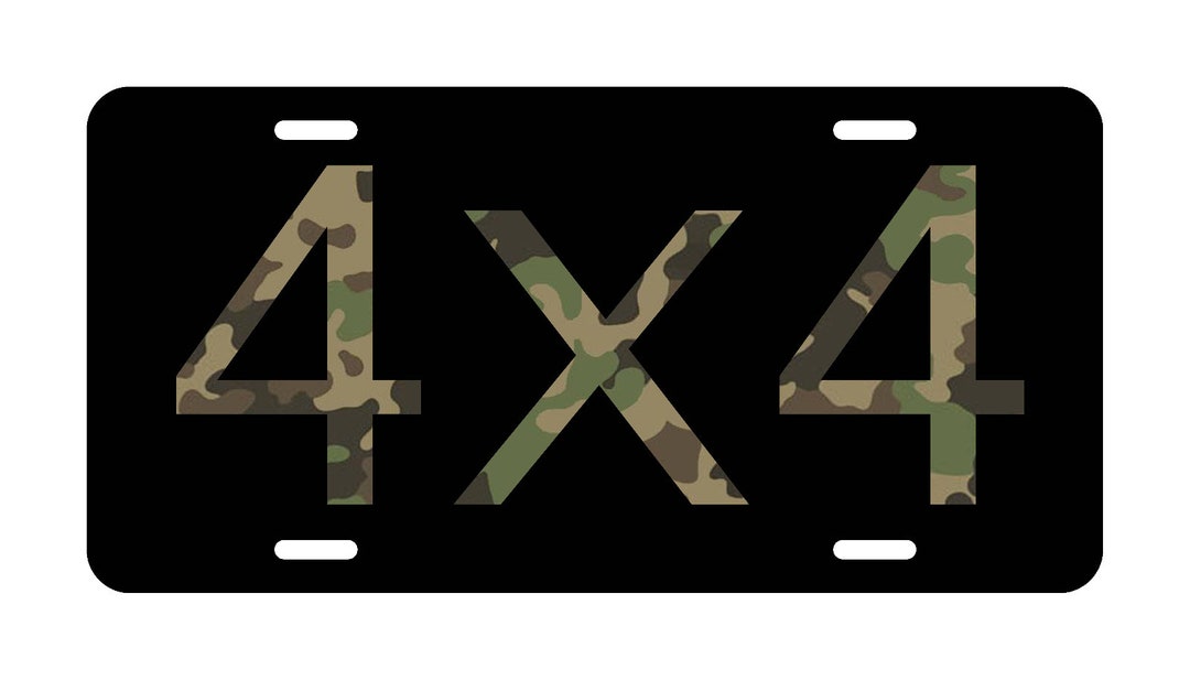 Camouflage License Plate 4X4 License Plate Truck off Road - Etsy