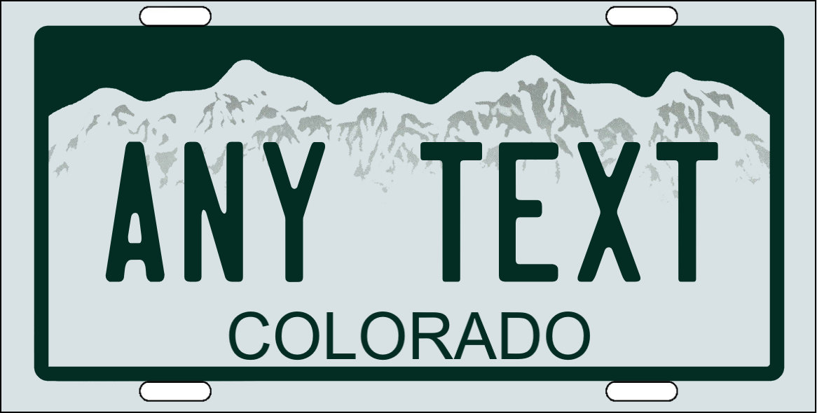 Colorado License Plate - Vanity License Plate - Novelty License Plate ...