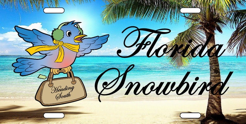 Personalized Florida Snowbird License Plate the Villages - Etsy