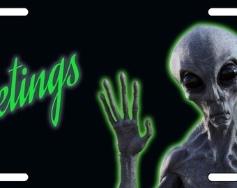 Alien License Plate | Etsy