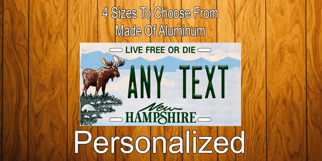 New Hampshire Personalized License Plate - New Hampshire Vanity License ...