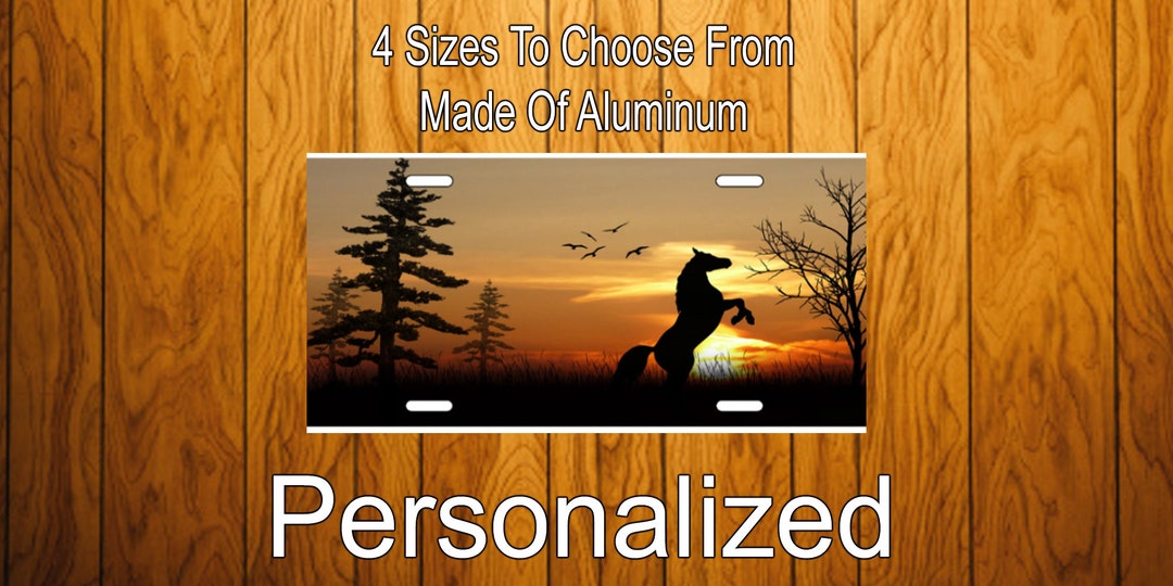Personalized Horse License Plate, Stallion License Plate, Horse Farm ...