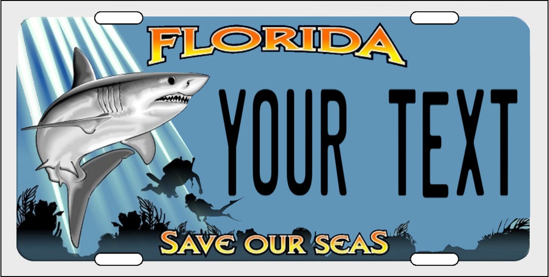 Florida License Plate - Save Our Seas Novelty License Plate - Any Text ...