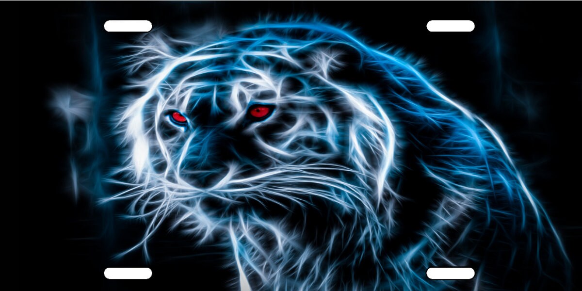 Personalized Neon Tiger Aluminum License Plate - Etsy