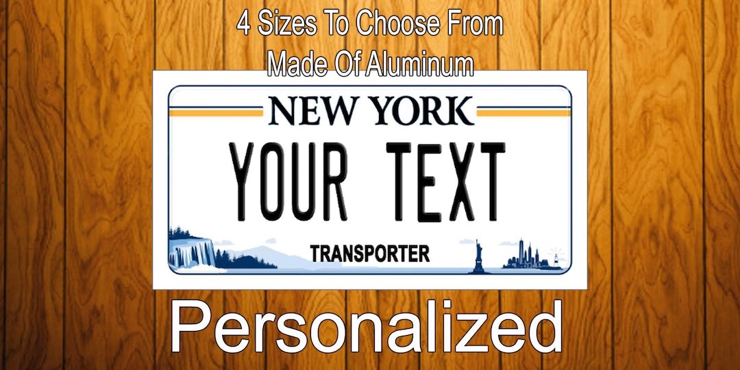 New York License Plate Personalized - Transporter Novelty License Plate ...