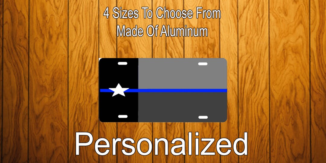 Texas License Plate - TEXAS FLAG License Plate With BLUE Line License ...