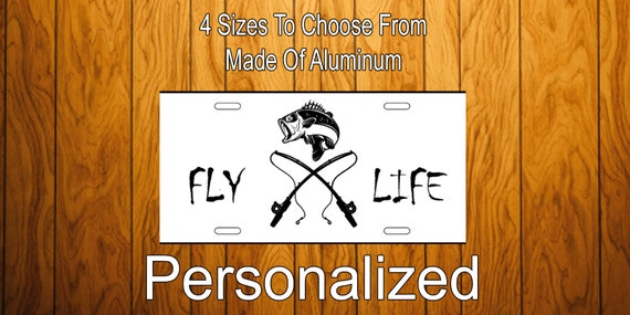 Fishing License Plate Fly Life Bass License Plate Bass - Etsy