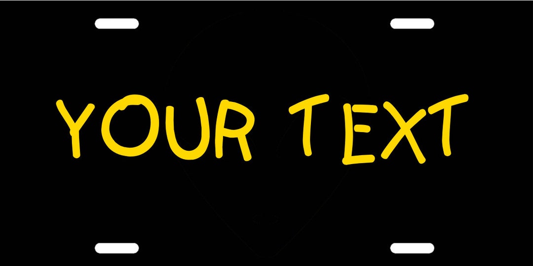 PERSONALIZED License Plate Your Name and Color - Etsy