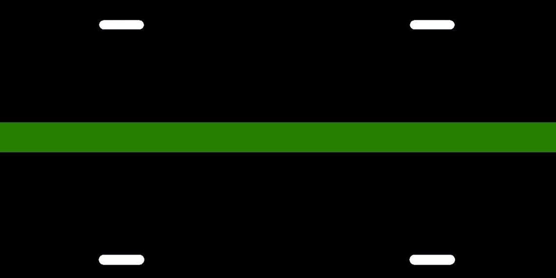 Thin Green Line Green Lives Matter Vanity License Plate Park | Etsy