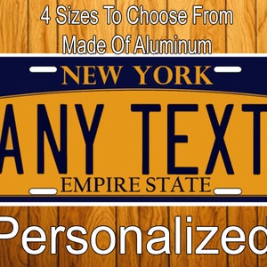 New York Personalized License Plate - New York Novelty License Plate ...