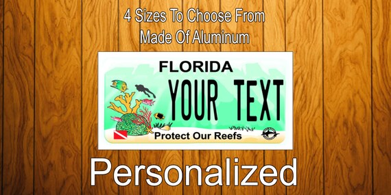 Florida License Plate Protect Our Reefs Novelty License Plate - Etsy
